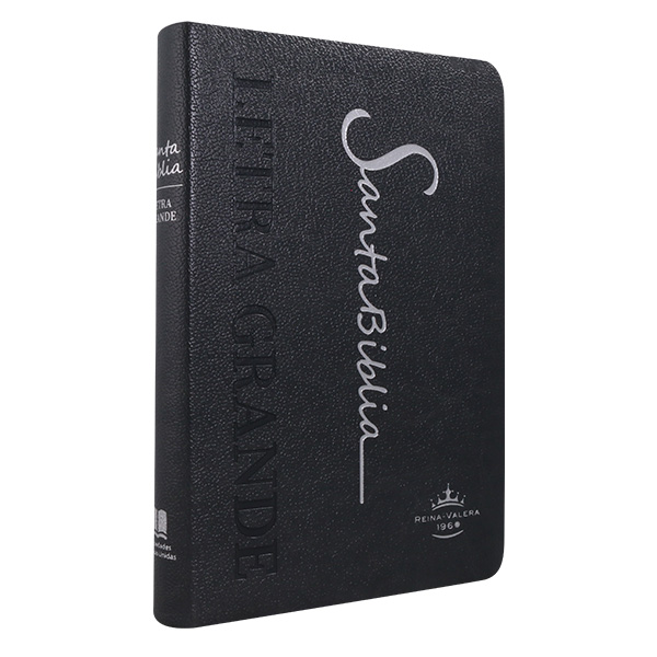 Biblia Reina Valera 1960 Mediana Letra Grande Imitación Piel Gris ...